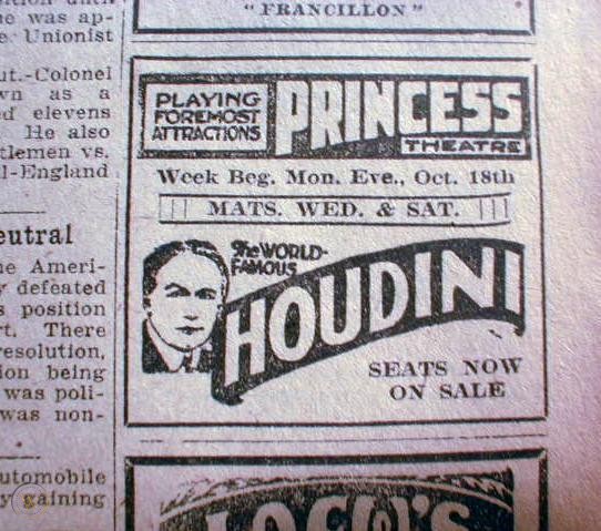 Did You Know? Houdini Died on Halloween – The Devil's Muse